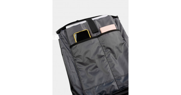 Women's Black Eco-Leather Rolltop Backpack Shuttle | Harvest Clo
