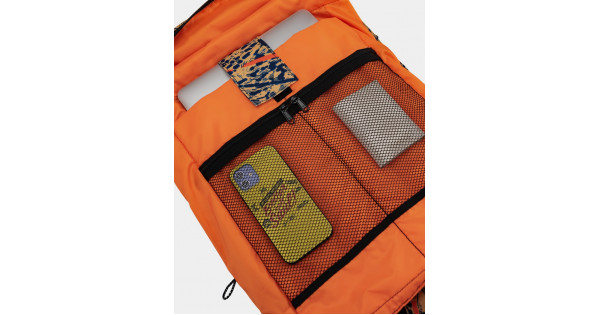 Rolltop Backpack Wide Light – Splash Print, Eco-Leather | Harvest Clo
