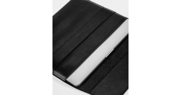 Black Eco-Leather Laptop Case – Glossy Finish | Harvest Clo